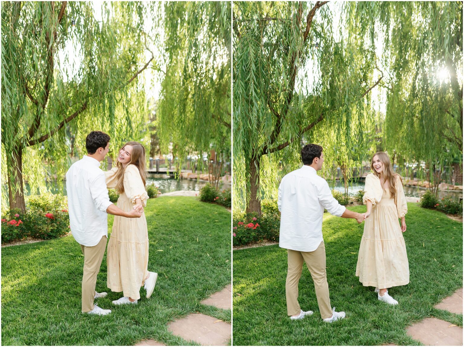 Garden Engagement Session at The Willows Event Center